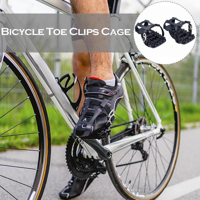 Bike Pedals With Toe Clip Cages And Straps, Bicycl... – Vicedeal
