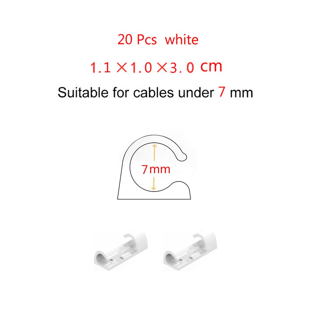 Kabel Organizer Clips Kabelmanagement Desktop Work... – Vicedeal