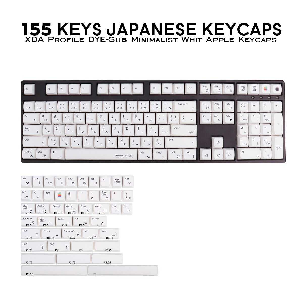 155 Keys XDA Profile DYE-Sub Japanese PBT Keycap M... – Grandado
