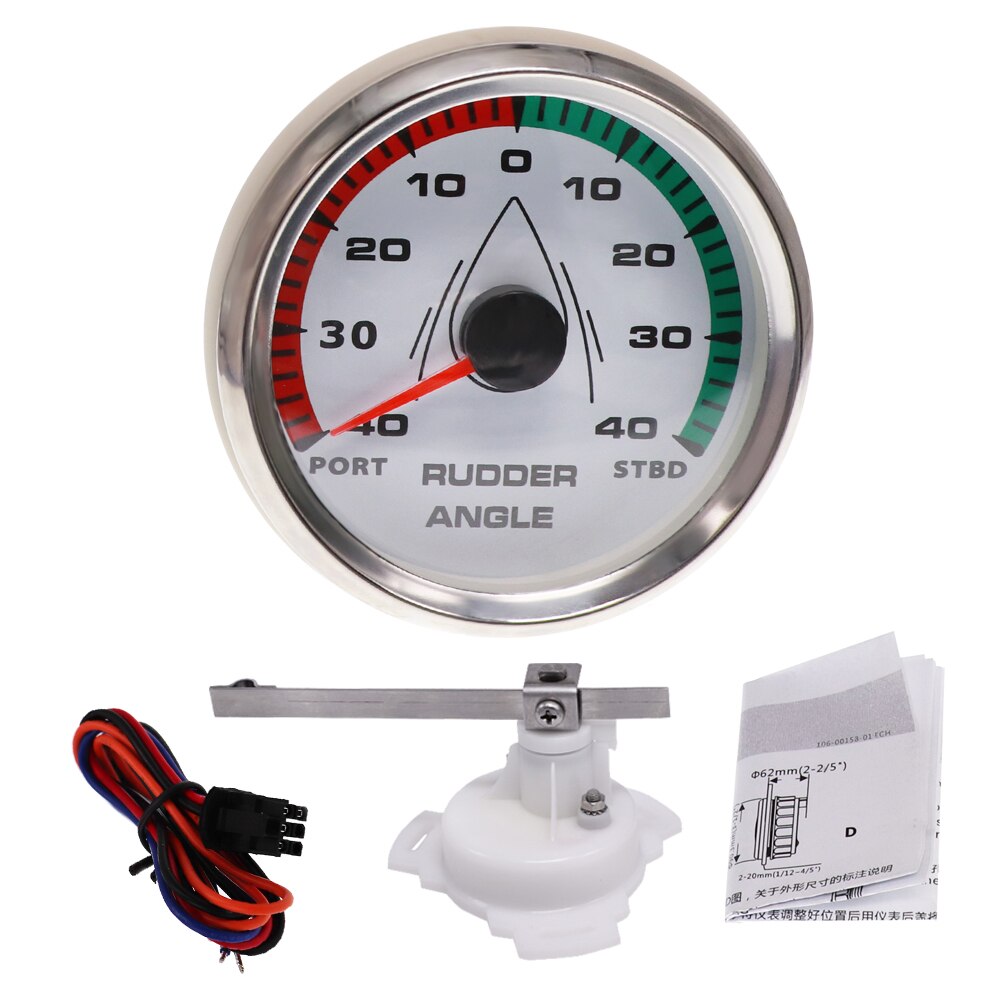 Boat Marine 85mm Rudder Angle Indicator 0-190 ohm With Rudder Angle ...