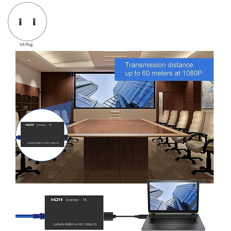 1 Pair 1080P FHD HDMI-Compatible To RJ45 60M Exten... – Grandado