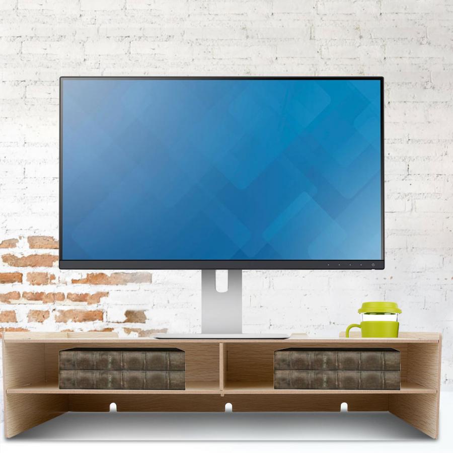 Laptop Computer Desk Wooden Computer TV Monitor St... – Vicedeal