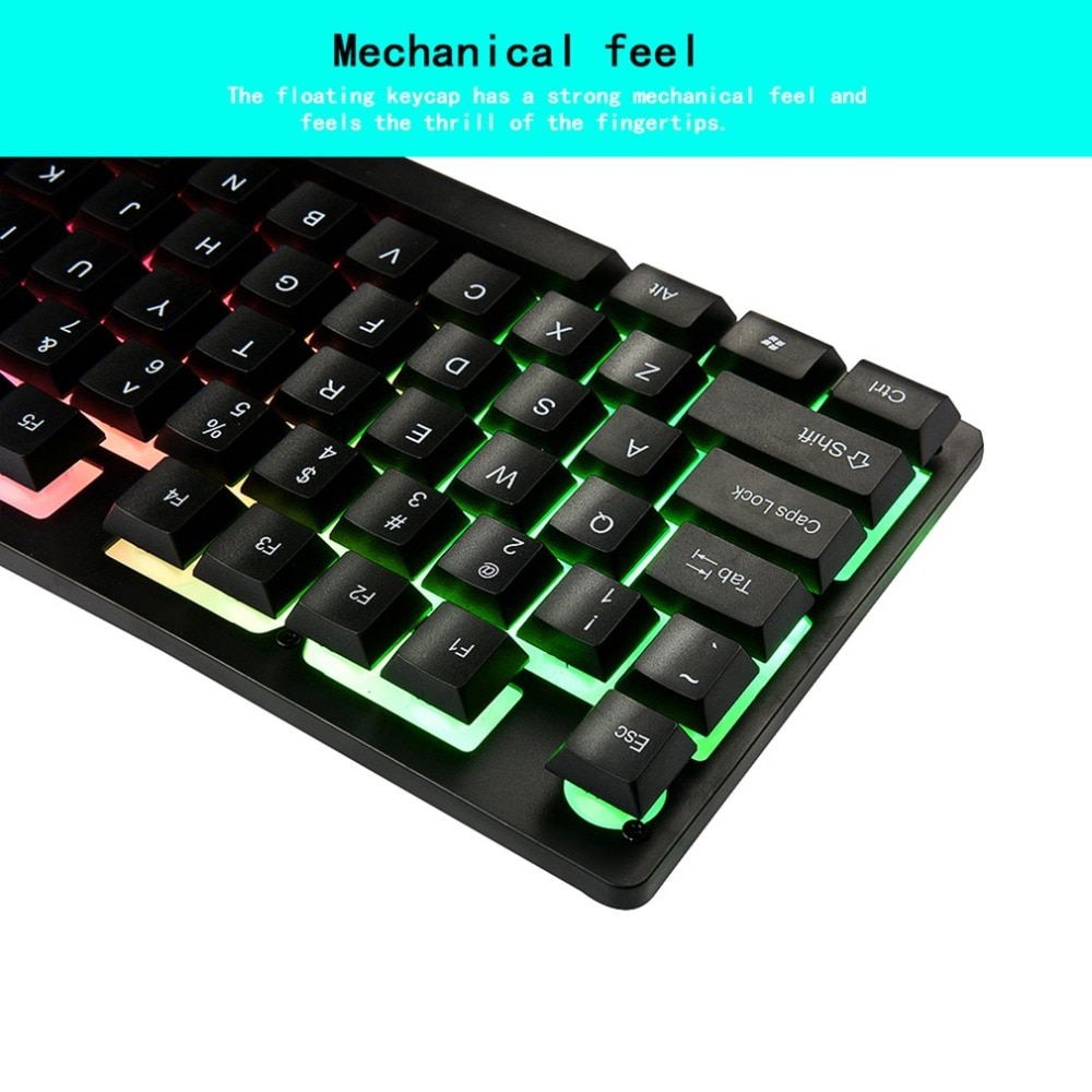 Colorful Illuminated gaming keyboard mechanical ha... – Vicedeal