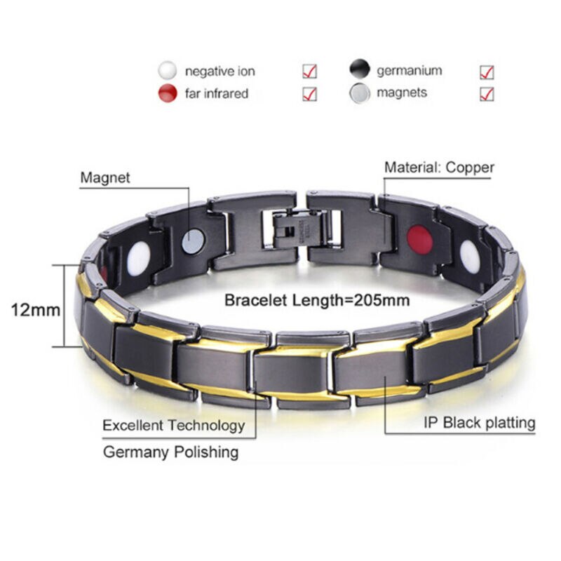 Titanium Magnetische Therapie Gezondheid Armband A... – Vicedeal