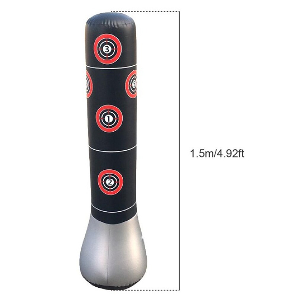 160cm/150cm Boxing Punching Bag Inflatable Free-St... – Grandado