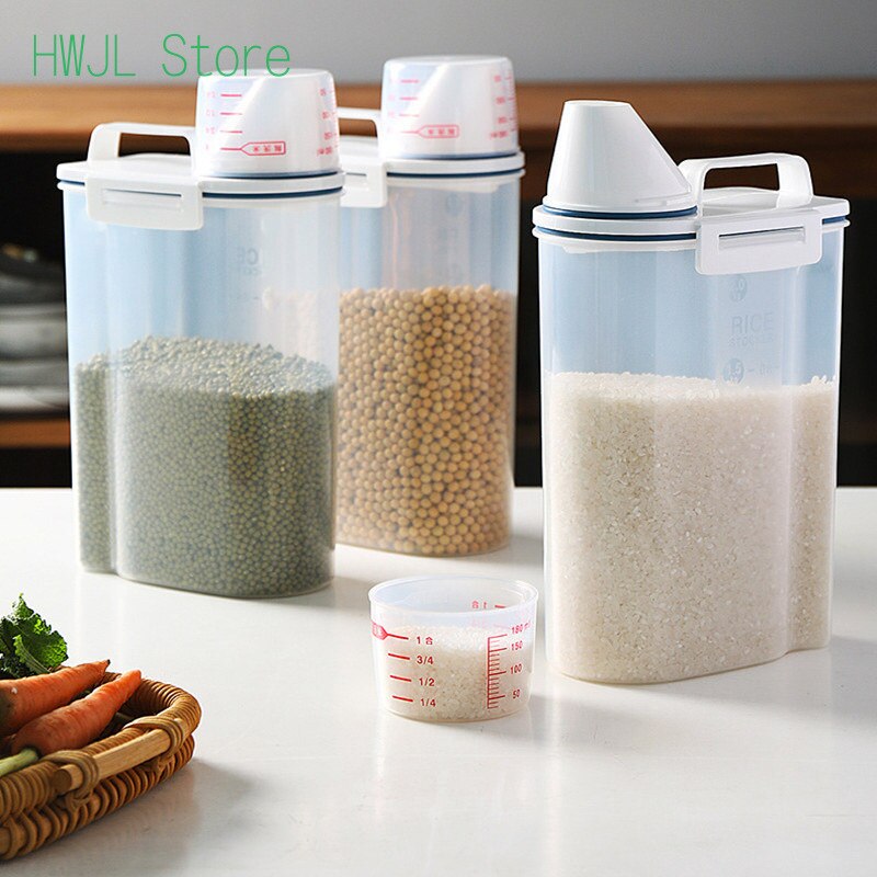 3L Kitchen Grain Sugar Flour Storage Beans Jar Bot... – Grandado