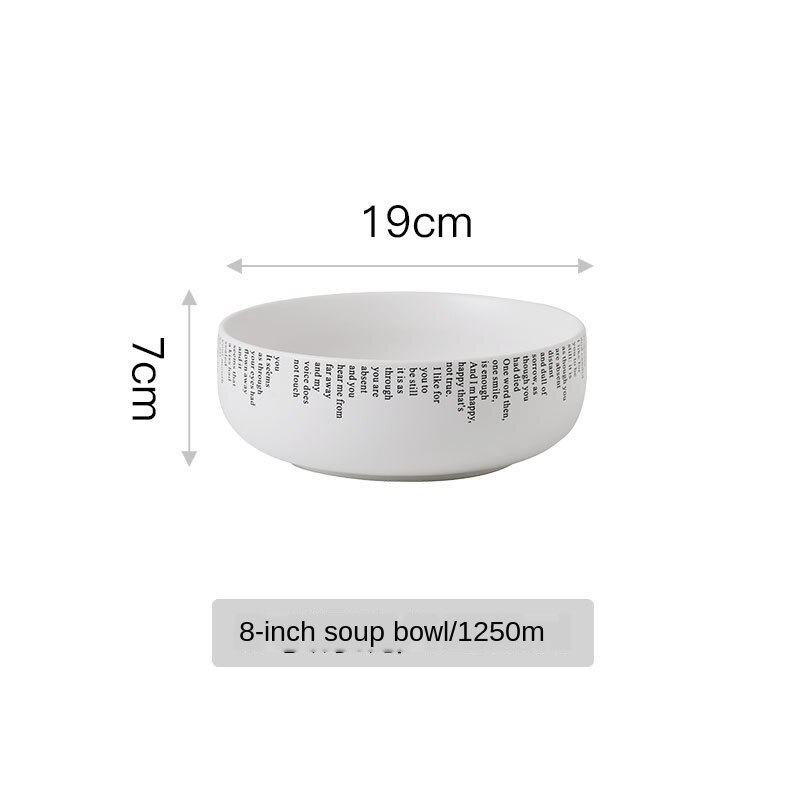 Bordsæt engelsk alfabet keramisk frostet tallerken... – Grandado