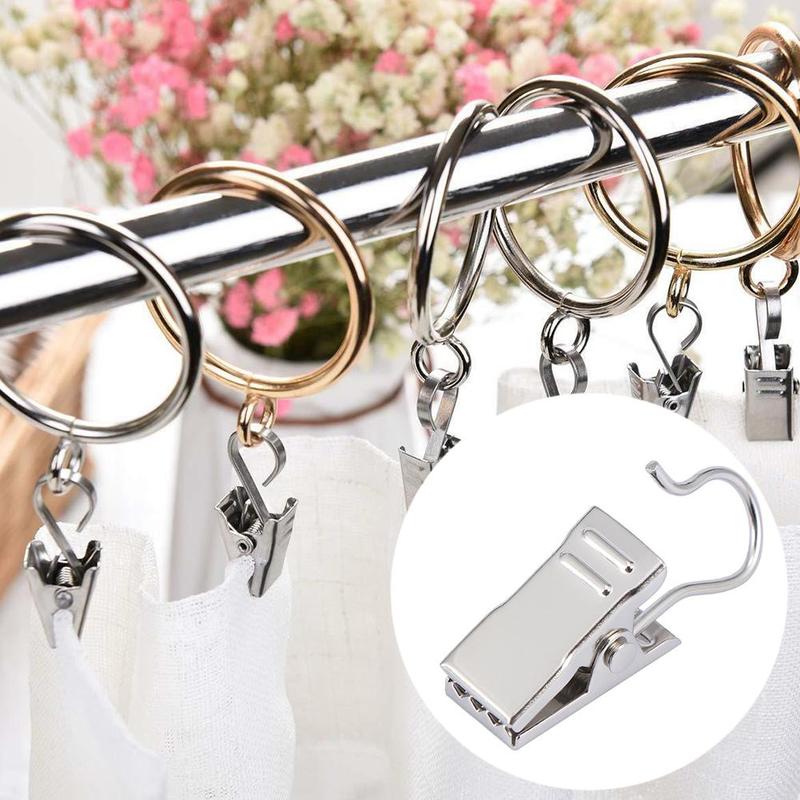 10Pcs Steel Durable Curtain Clips on Hook Hanging ... – Vicedeal