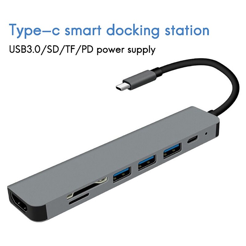 USB C Hub 7-In-1 Portable Dongle Type-C To USB3.0 ... – Vicedeal