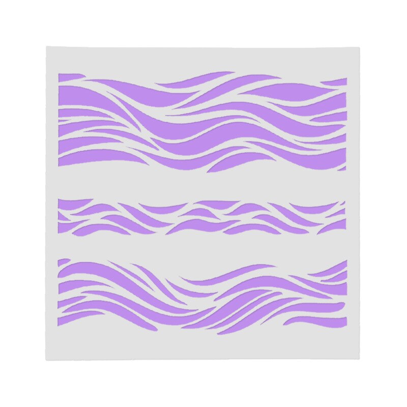 Water wave pvc Layering Stencils for DIY Scrapbook... – Grandado