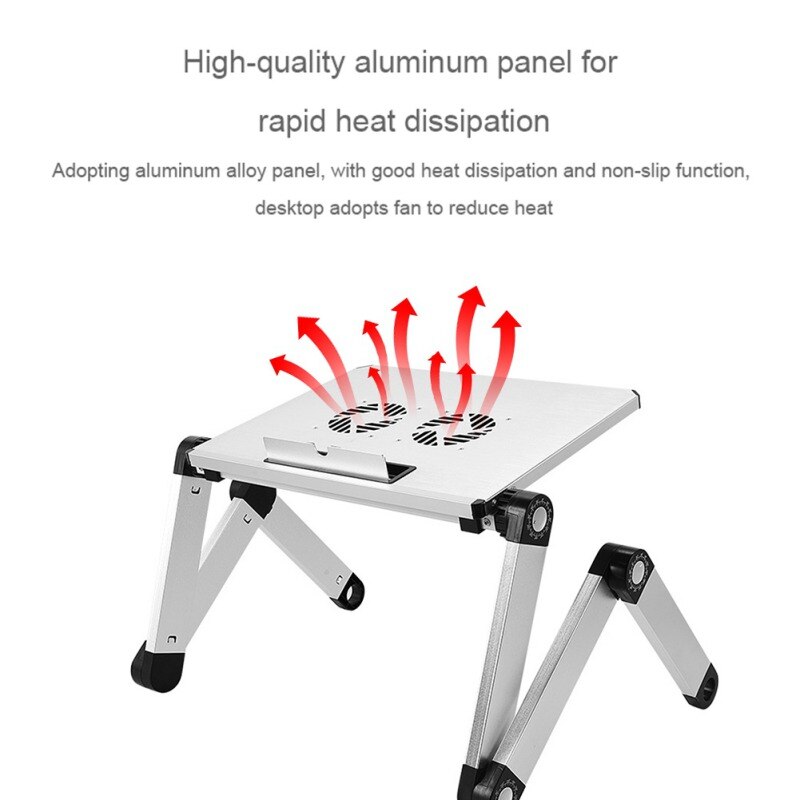 Adjustable Aluminum Laptop Bed Tray Desk Ergonomic... – Vicedeal