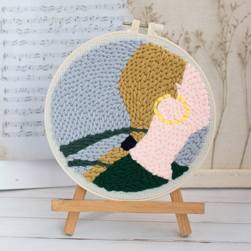 Punch Needle Embroidery Kit Cool Girl Pattern Punc... – Grandado