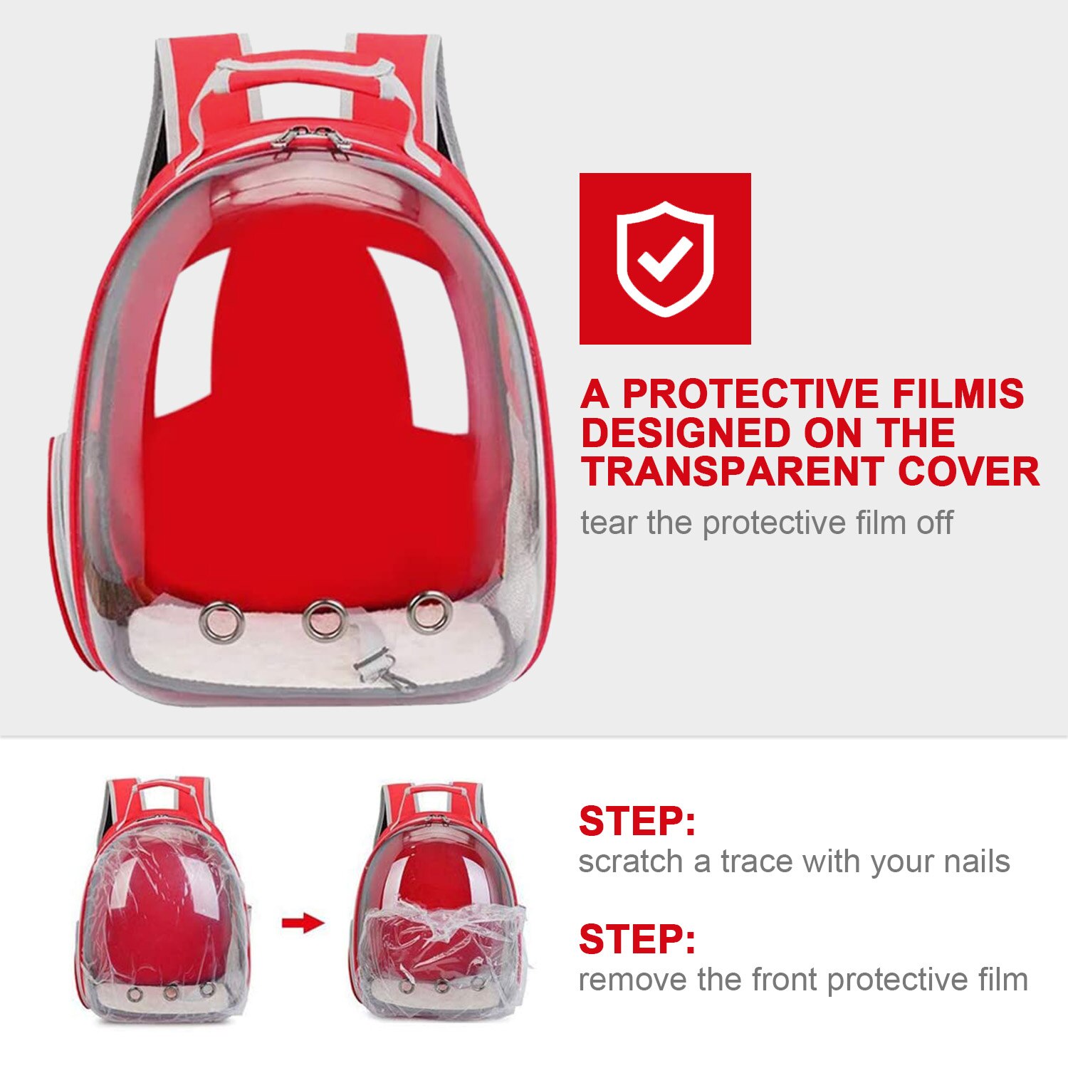 Cat Bag Pet Carrier Backpack Bubble Arc Clear Wind... – Vicedeal