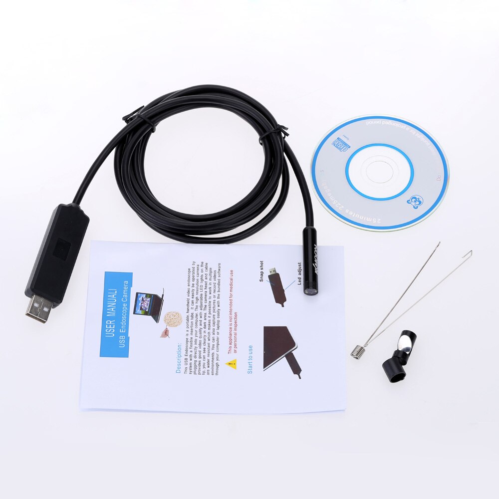 Kkmoon 8mm 2m industrial endoscope Mini borescope ... – Vicedeal