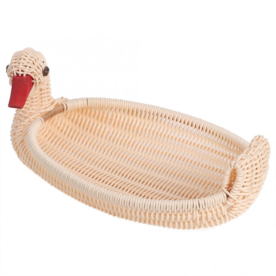 Hand-Woven Cute Duck Storage Basket Rattan Kitchen... – Vicedeal