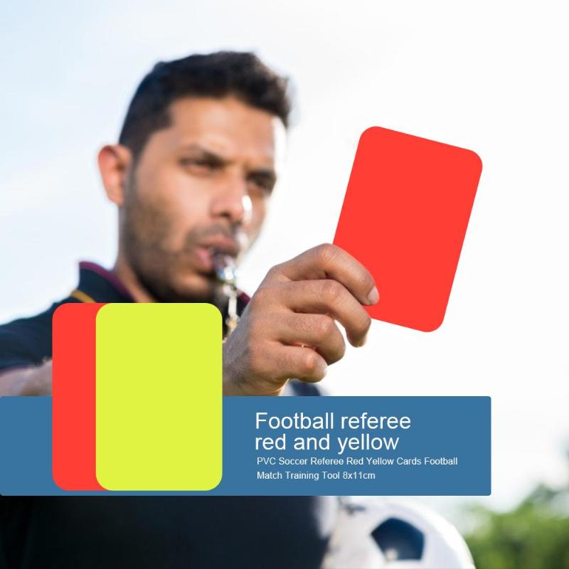 PVC Soccer Match Referee Red Yellow Cards Football... – Vicedeal