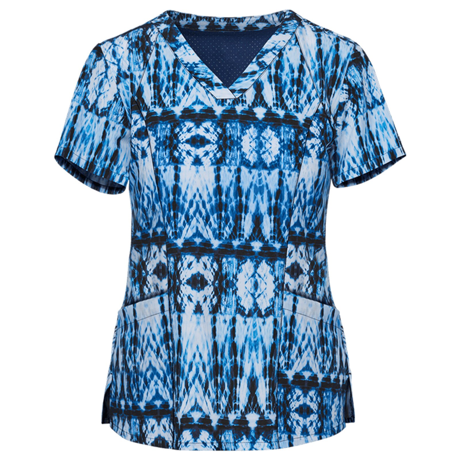 Women Short Sleeve Scrubs Women Tops Working Unifo... – Grandado