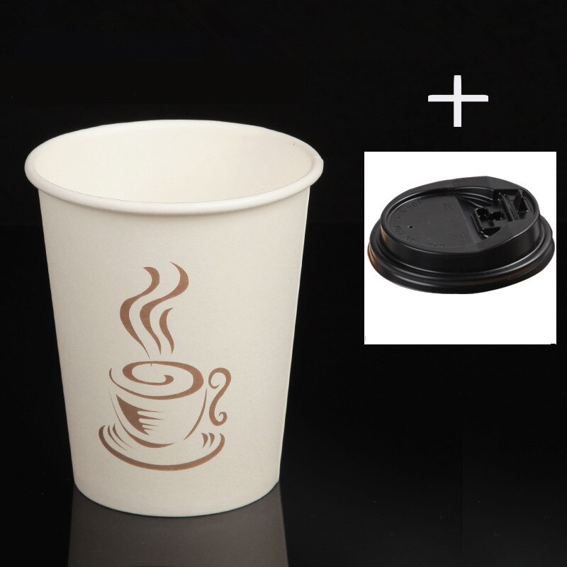 50pcs white disposable coffee cup takeaway package... – Grandado