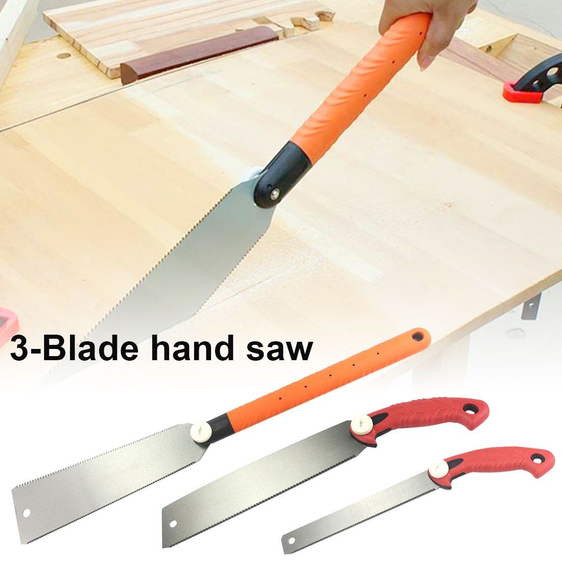 3-Blade Hand Saw Pull Shaving Saw Medium Cross Cut... – Grandado