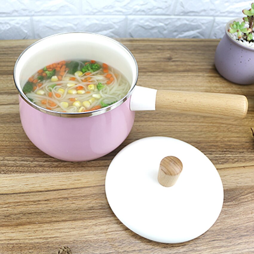 1.8L/3.5L Enamel Soup Pot Kitchen Cookware Baby No... – Grandado