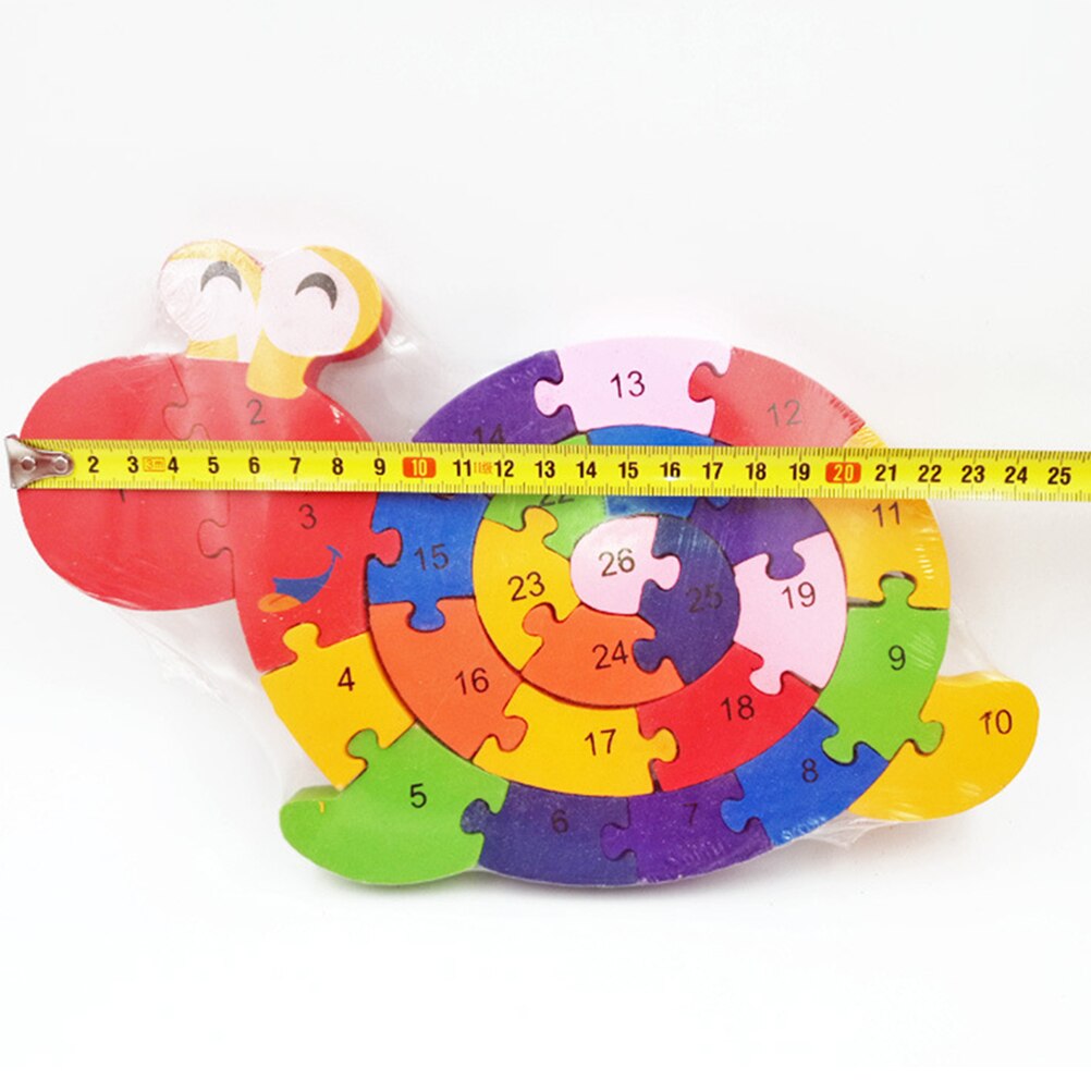 Wooden Blocks Jigsaw Winding Snail Letter And Numb... – Vicedeal