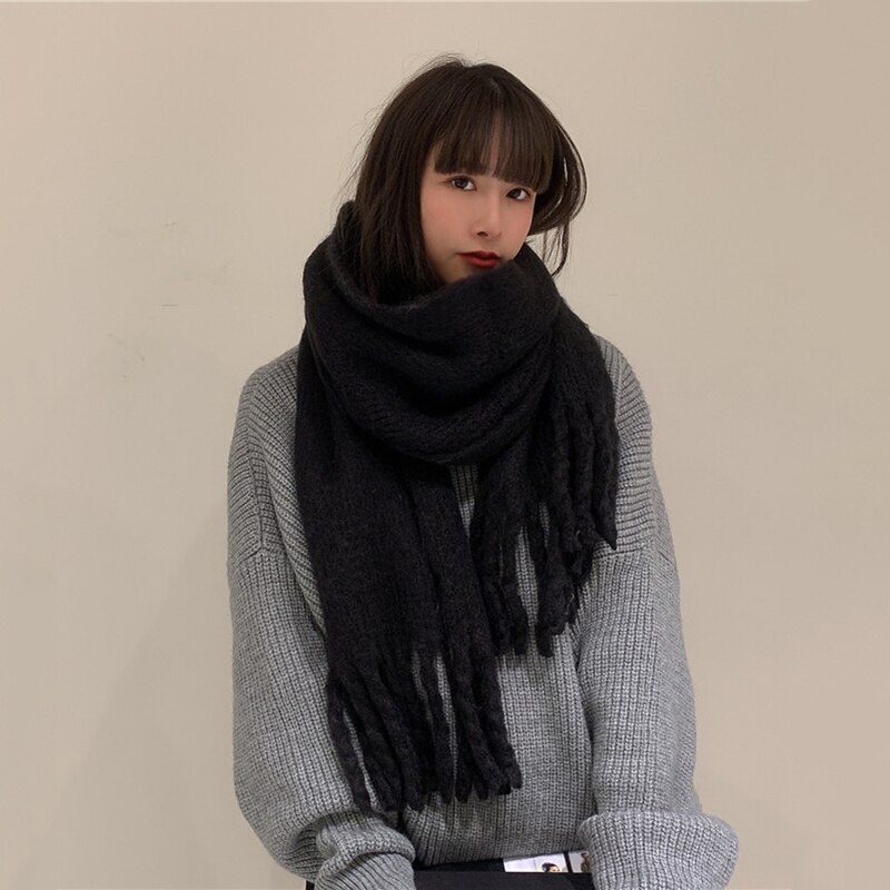 [EAM] Women Imitation Cashmere Tassels Multicolor ... – Grandado