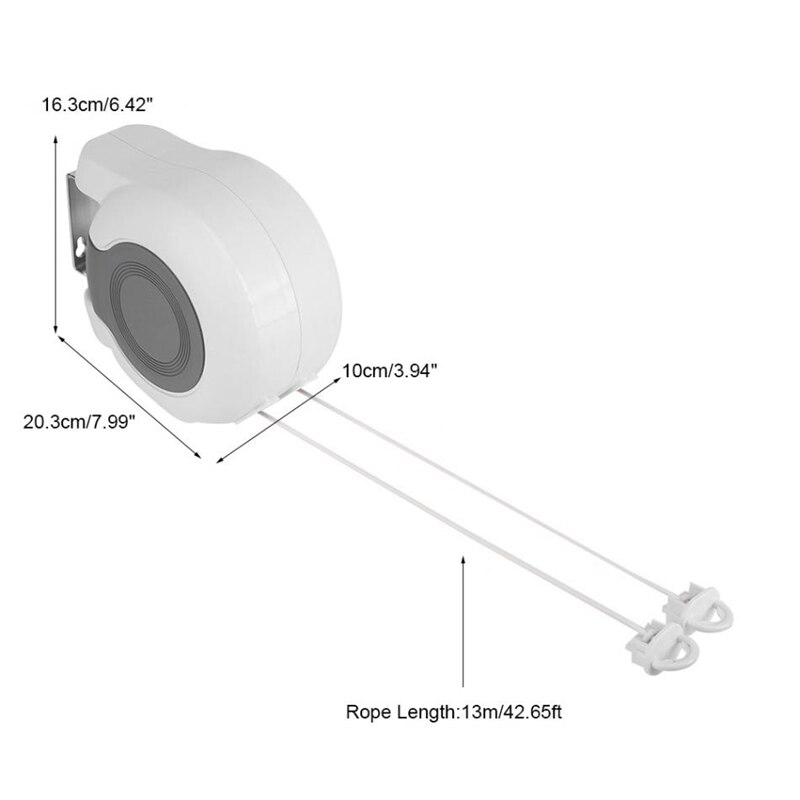 13M Retractable Rope Clothesline Indoor Outdoor Wa... – Grandado
