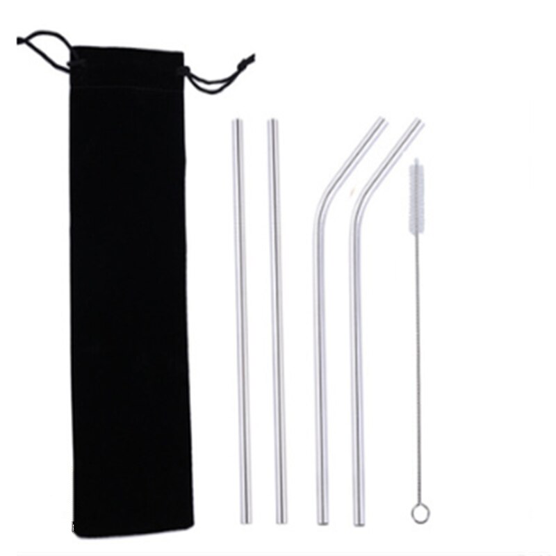 Regenboog Kleur Herbruikbare Metalen Rietjes 304 R... – Grandado