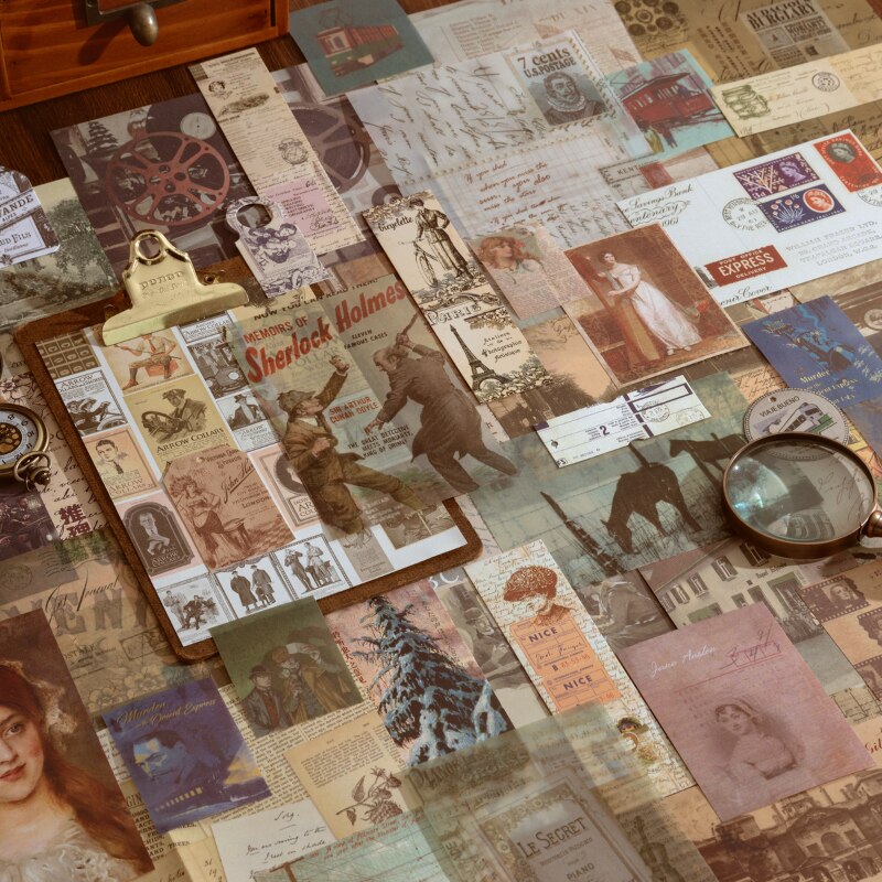 100pcs/pack Retro Material Pack Combination Set Sc... – Vicedeal