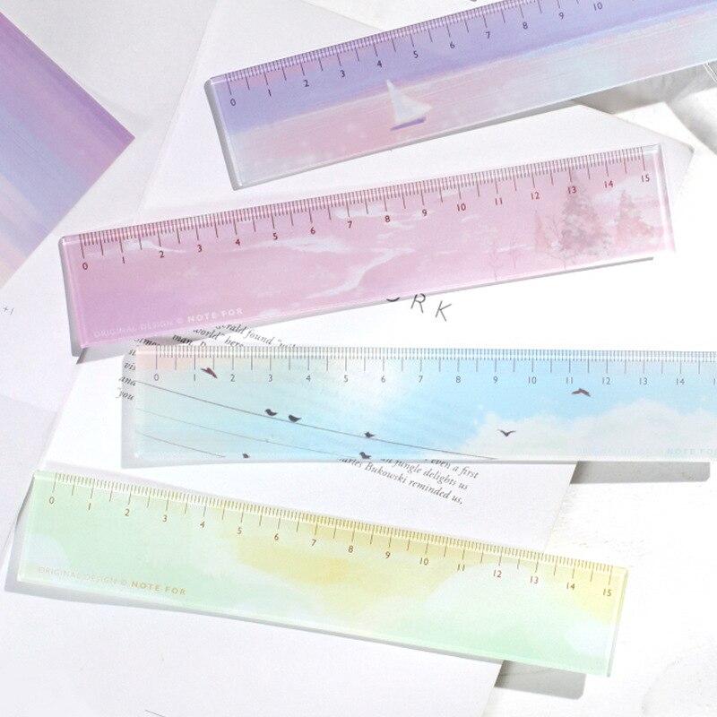 1PC Gradient Sky Color Acrylic Sraight Ruler Stude... – Vicedeal