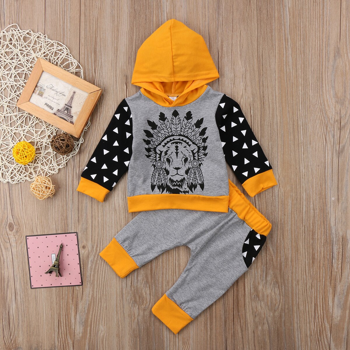 Infant Baby Kids Boys Clothes Cotton Hooded Tops+ ... – Grandado