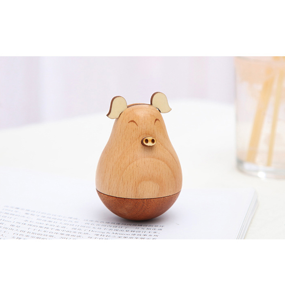 Boîte à musique en bois de hêtre, jouet cochon gob... – Grandado Boîte à musique en bois de hêtre, jouet cochon gob... – Grandado