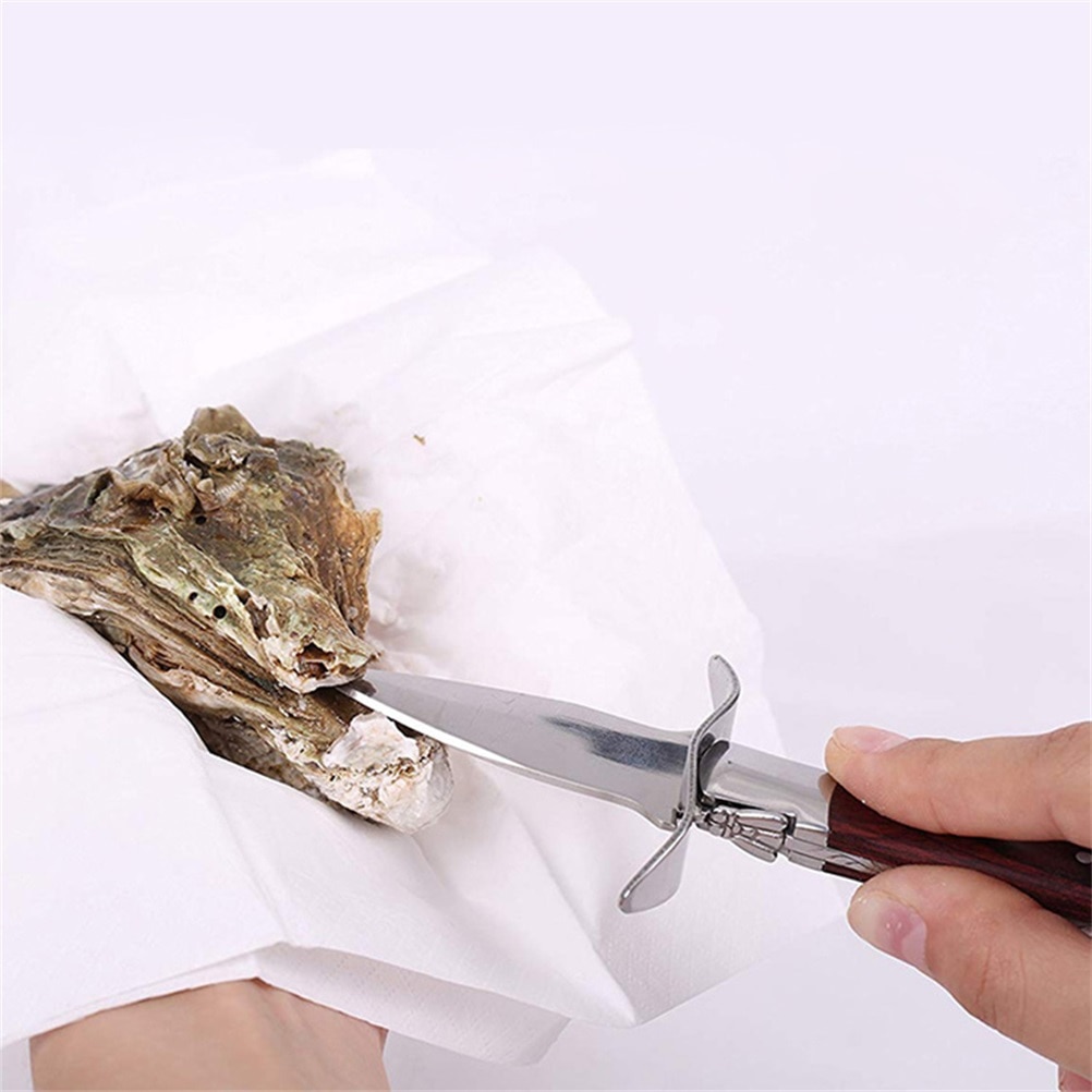 Stainless Steel Oyster Opener Wood Handle Oyster K... – Vicedeal