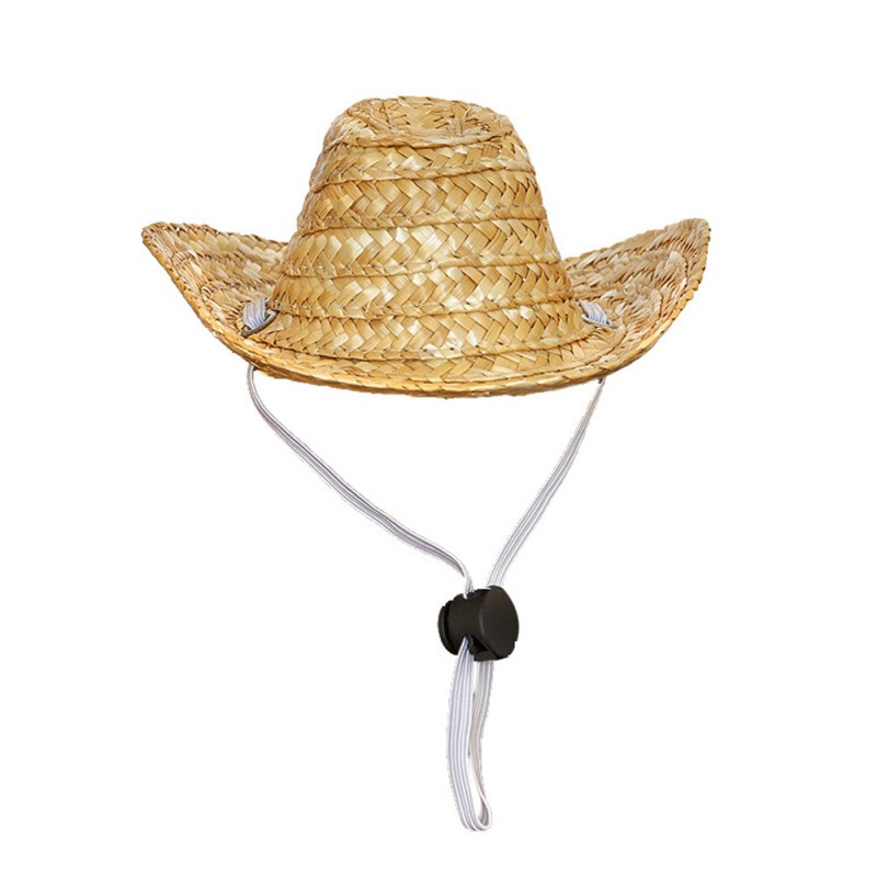 Kat Hoed Pet Stro Sombrero Hoed Verstelbare Gesp H... – Vicedeal