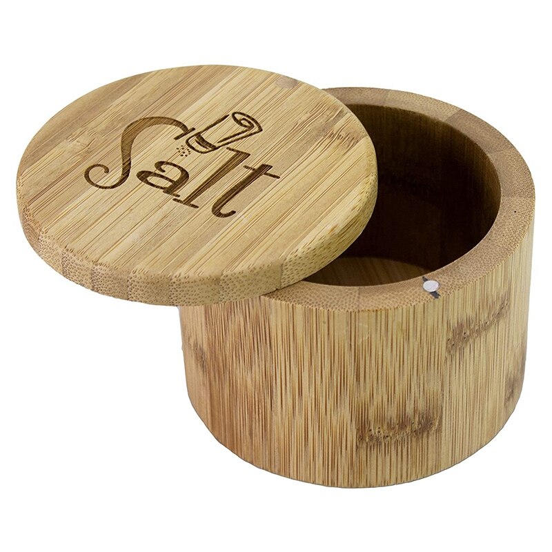 Salt Box,Bamboo Salt Bamboo Storage Box With Magne... – Vicedeal