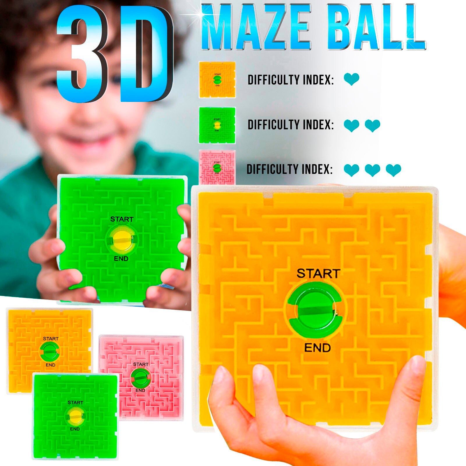 3d Three-dimensional Magic Maze Ball Fidget Toys E... – Grandado