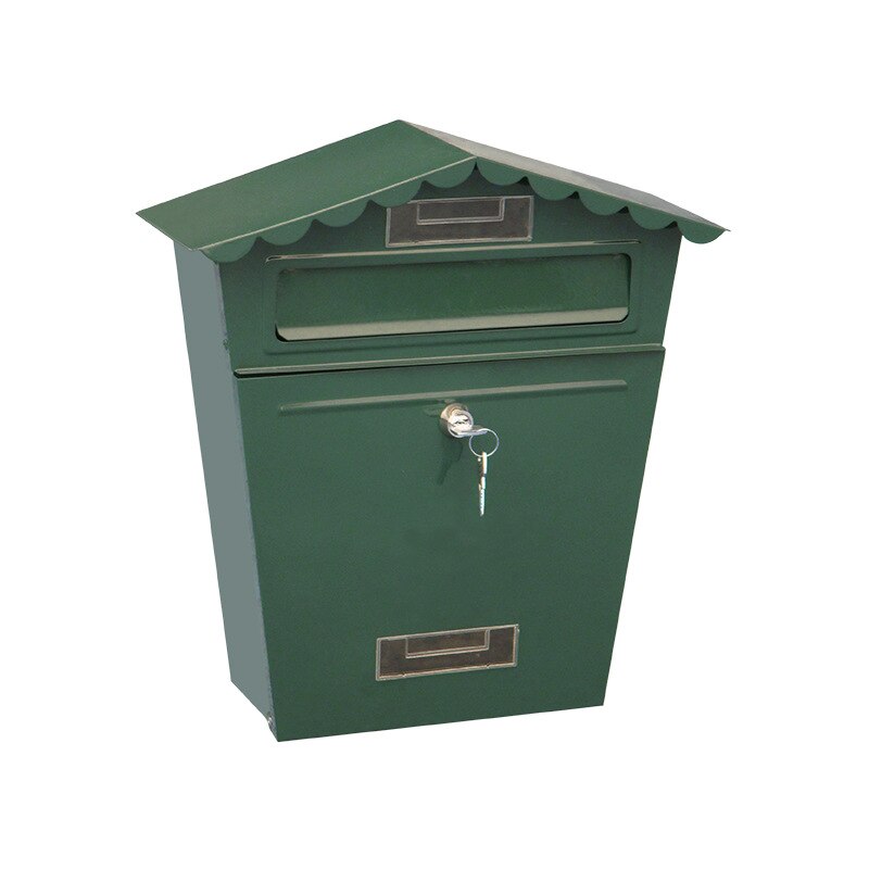 Lockable Secure Mail Letter Post Box Vintage Stain... – Grandado