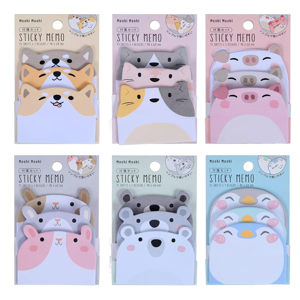270 Sheets 6 Pads Cute Cartoon Sticky Notes Kawaii... – Grandado