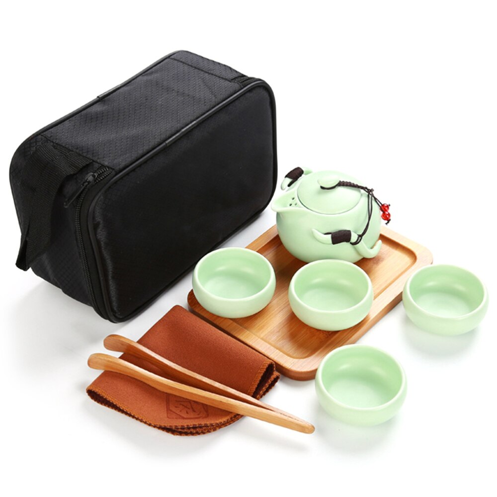 Portable Travel Tea Set Porcelain Kung Fu Tea Ware... – Grandado