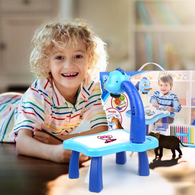 Kids Led Projector Art Drawing Table Board Desk Le... – Grandado