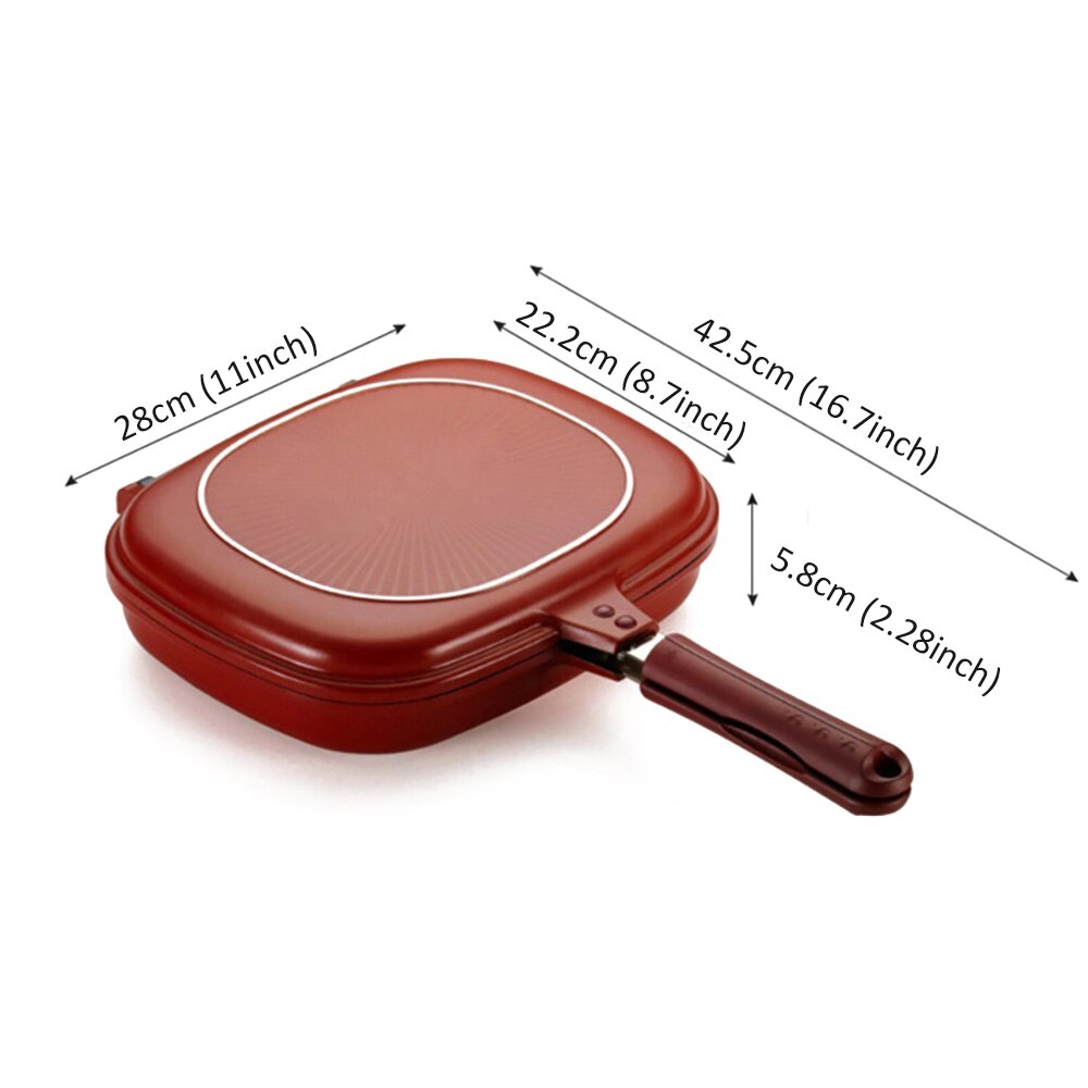 Kitchen Cooking Tool Double Sided Pan Jumbo Grill ... – Vicedeal