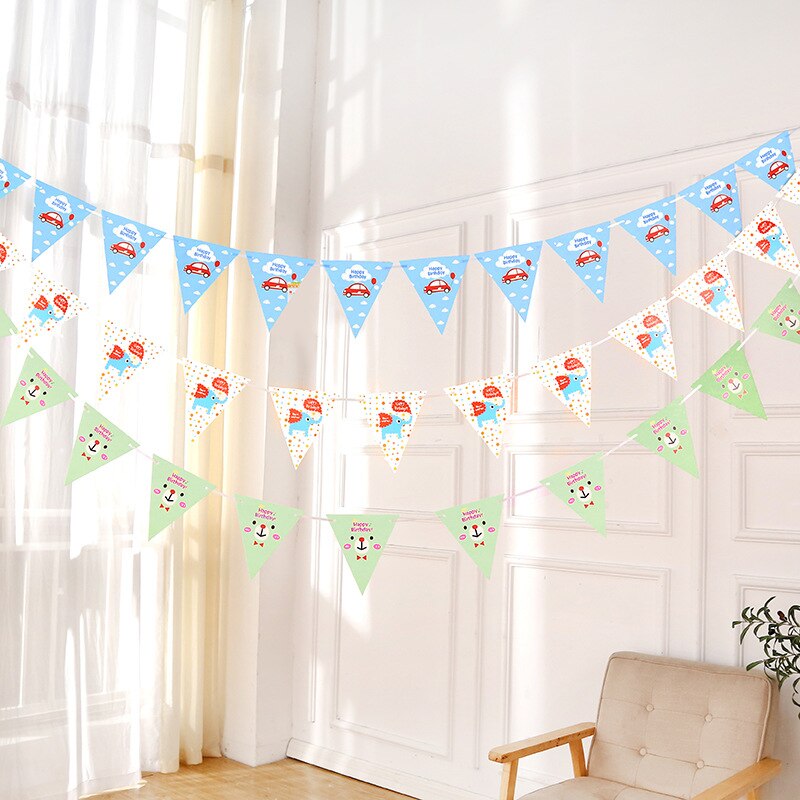Colorful Triangle Flags Birthday Party Banners for... – Grandado