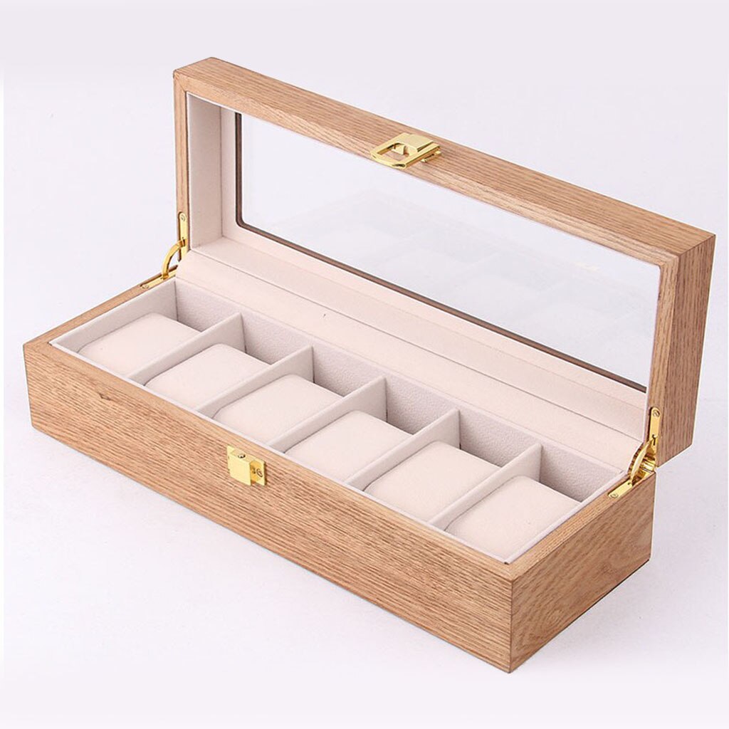 Wood Watch Box Display Tray with Pillow Jewelry Or... – Grandado