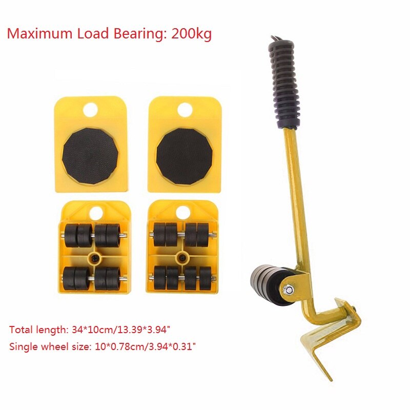 5PCS Furniture Lifter Heavy Furniture Roller Move ... – Vicedeal