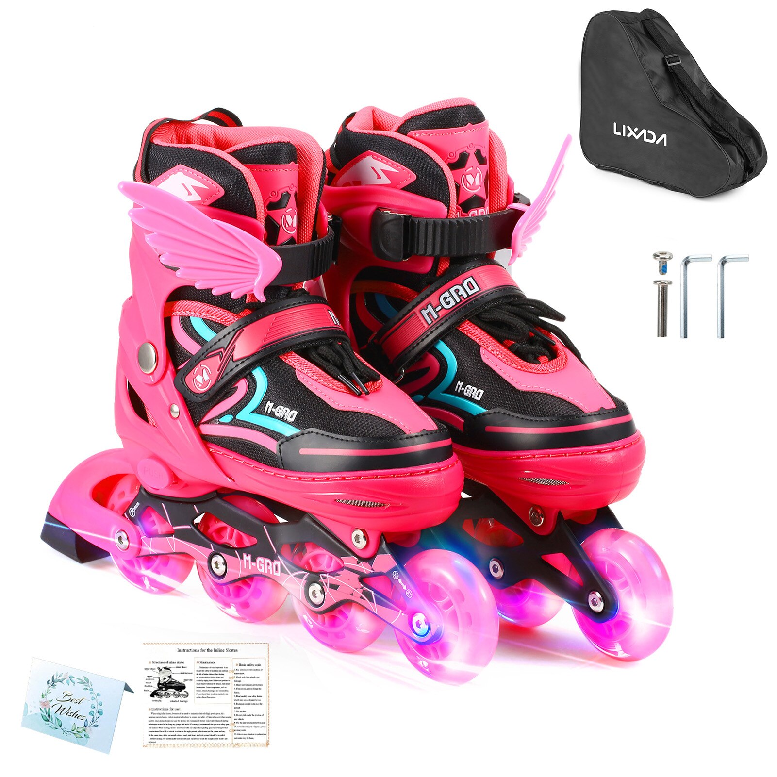 Lixada Adjustable Inline Skates with Illuminating ... – Grandado