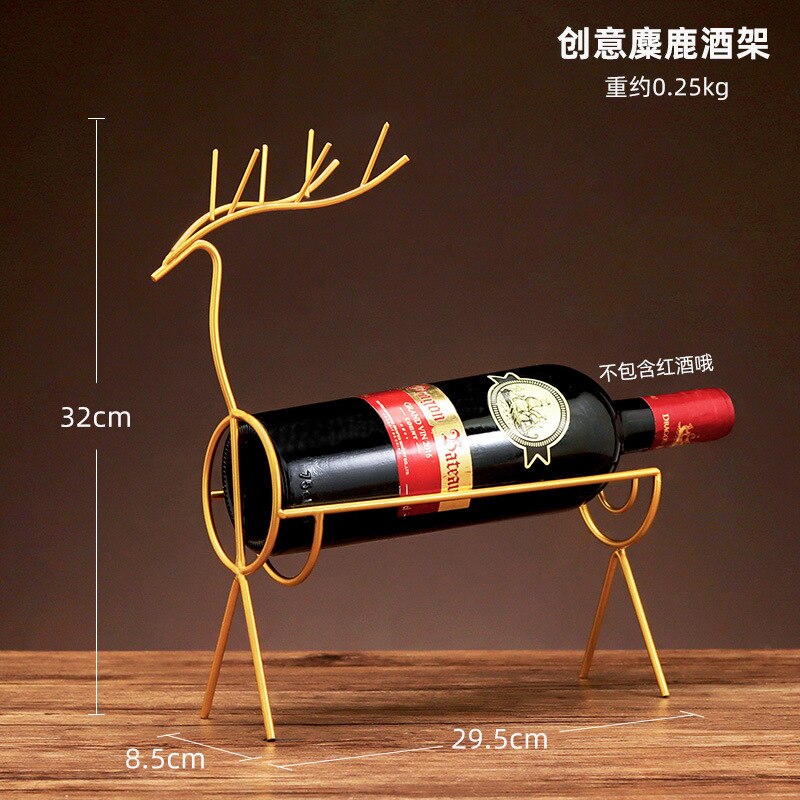 iron art light luxury red wine shelf decoration ho... – Grandado