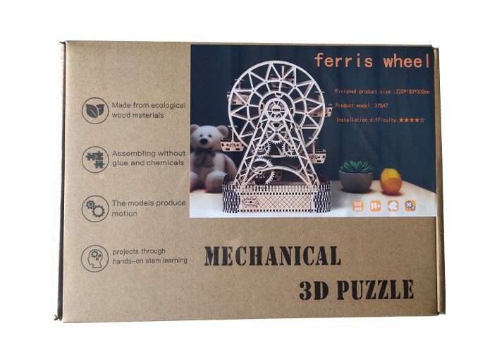 Kinder Puzzle Handgemachte Modell Holz 3D Riesenra... – Grandado