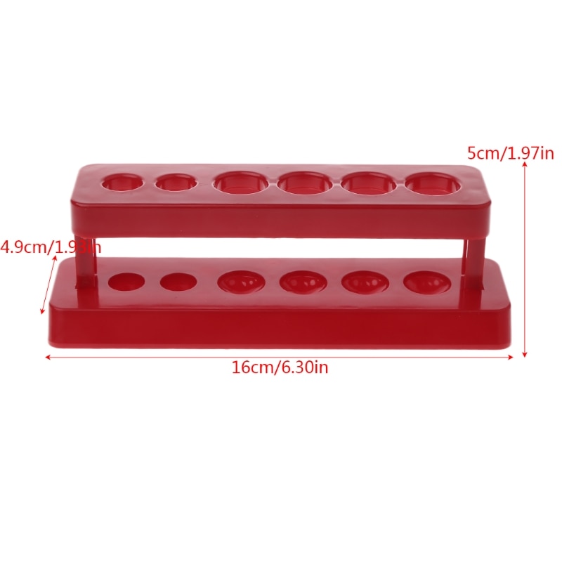 1pcTest Tube Holder 6 Hole Plastic Rack Red Stand ... – Vicedeal