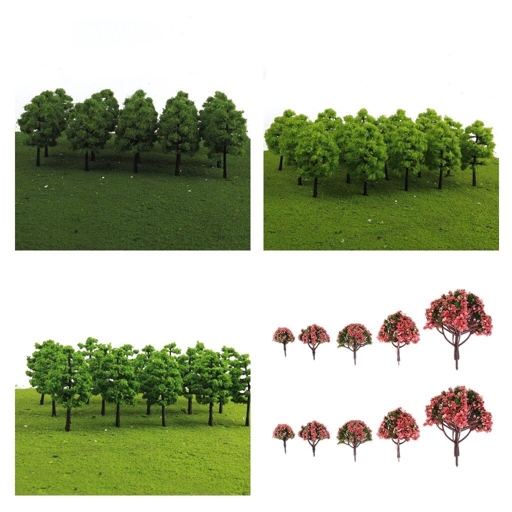 20x Railway Trees Scenery Model Green Tree HO 1:10... – Grandado
