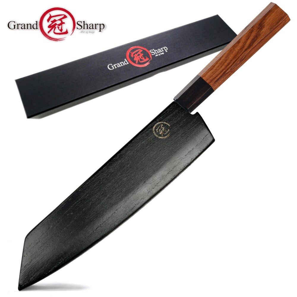 Japanese Kiritsuke Knife 9 inch Japanese AUS10 3 L... – Grandado